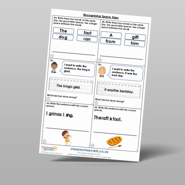 Classroom Secrets | Collection Page Year 1 Recognising Space Sizes