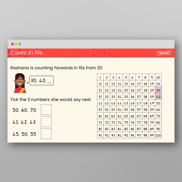 Classroom Secrets | Collection Page Year 1 Count in 10S