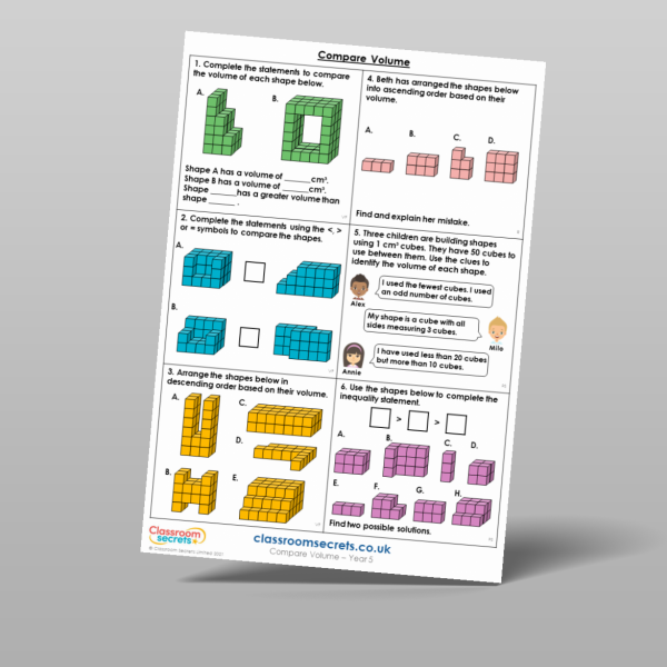 Classroom Secrets | Collection Page Year 5 Compare Volume