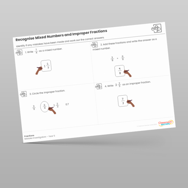 Classroom Secrets | Collection Page Year 5 Fractions as Percentages and ...