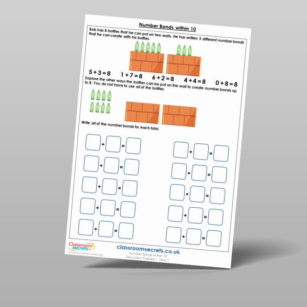 Classroom Secrets | Collection Page Year 1 Number Bonds within 10