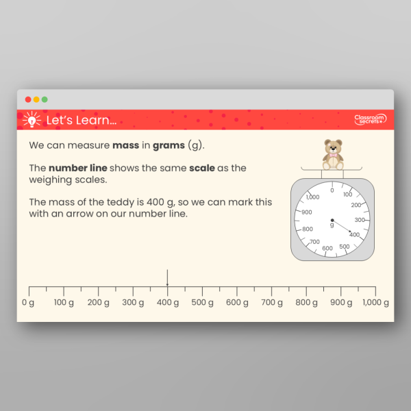 Classroom Secrets | Collection Page Year 3 Measure Mass in Grams