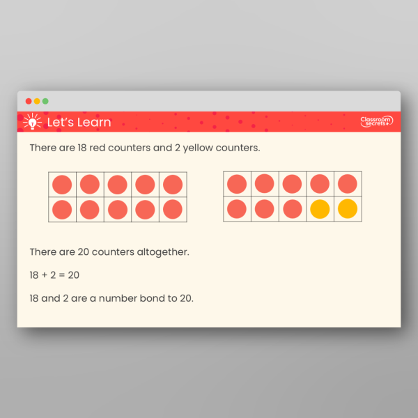 Classroom Secrets | Collection Page Year 1 Find and Make Number Bonds to 20