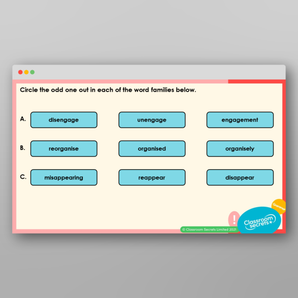 Classroom Secrets | Collection Page Year 4 Words Ending in '-sure ...