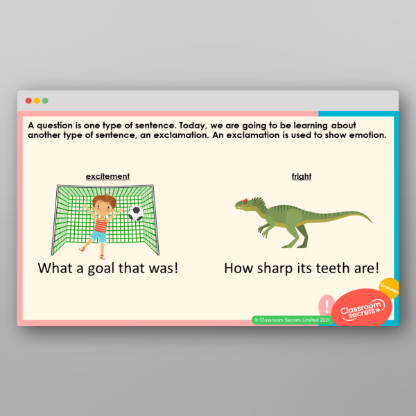 Classroom Secrets | Collection Page Year 2 Using Exclamations