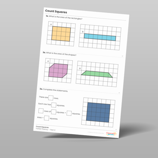 Classroom Secrets | Collection Page Year 4 Count Squares