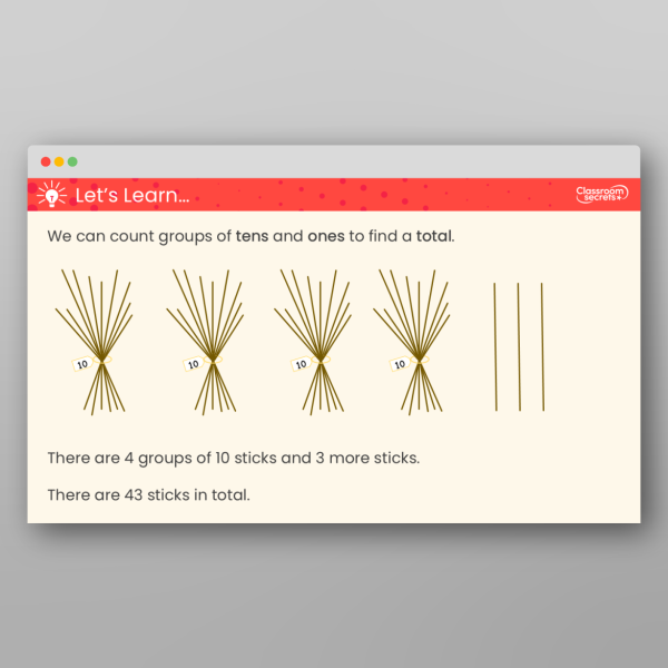 Classroom Secrets | Collection Page Year 1 Groups of Tens and Ones