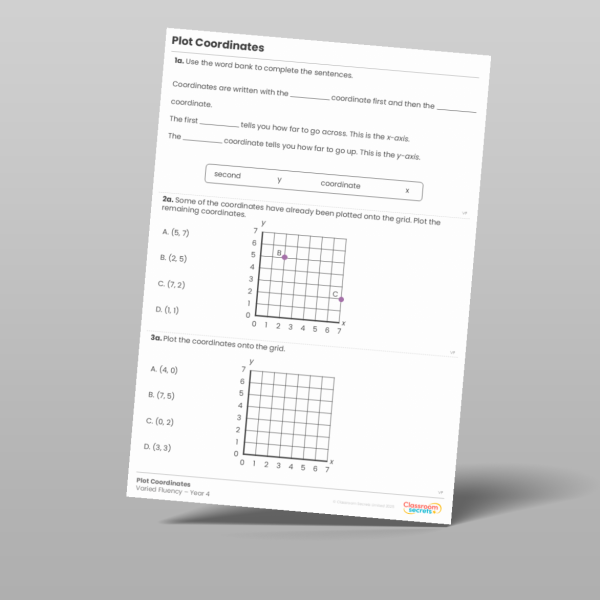 Classroom Secrets | Collection Page Year 4 Plot Coordinates