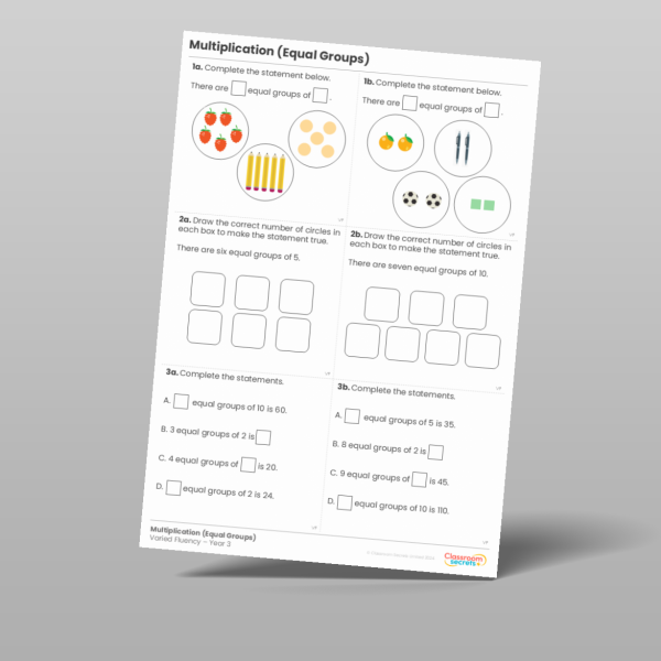 Classroom Secrets | Collection Page Year 3 Multiplication (Equal Groups)