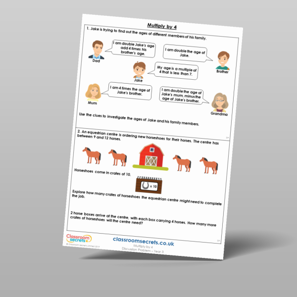 Classroom Secrets | Collection Page Year 3 Multiply by 4