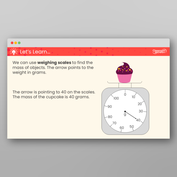 Classroom Secrets | Collection Page Year 2 Measure in Grams