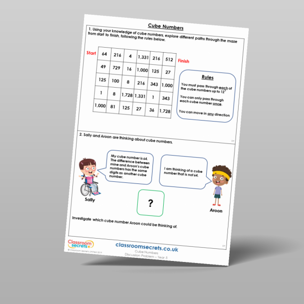 Classroom Secrets | Collection Page Year 5 Cube Numbers