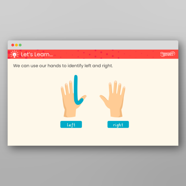Classroom Secrets | Collection Page Year 1 Describe Position - Left and ...
