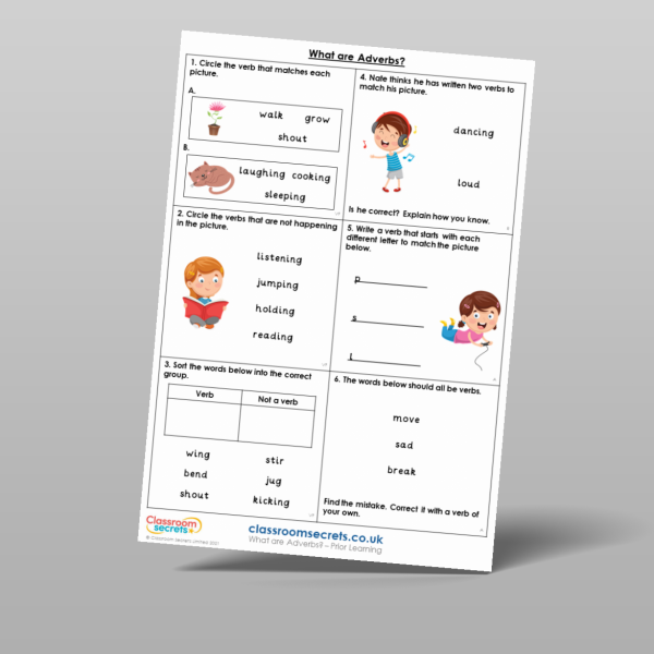 Year 2 What Are Adverbs Prior Learning Resource | Classroom Secrets