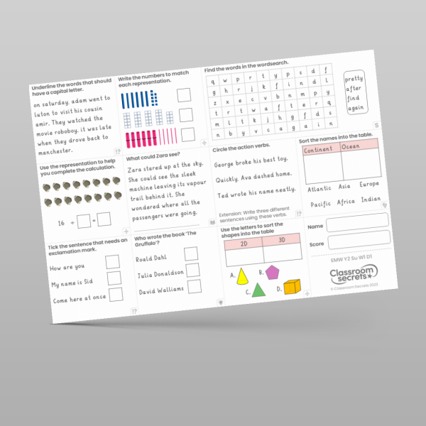 Year 2 Early Morning Work Summer Week 1 Resource | Classroom Secrets