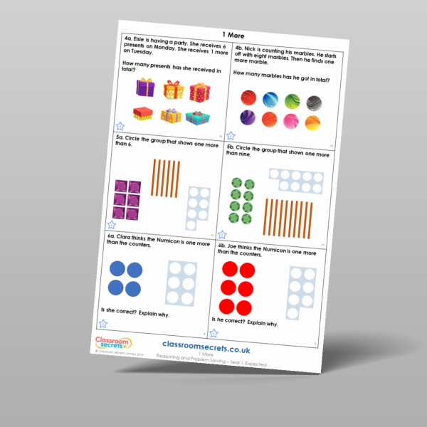 Year 1 1 More Reasoning And Problem Solving Resource | Classroom Secrets