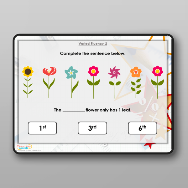 Year 1 Ordinal Numbers Modelling Ppt Resource | Classroom Secrets