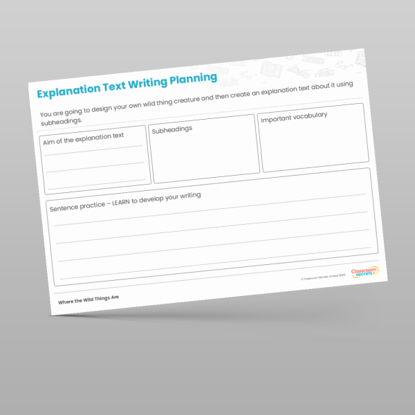 KS2 Where The Wild Things Are Writing Unit Writing Planning And Word ...