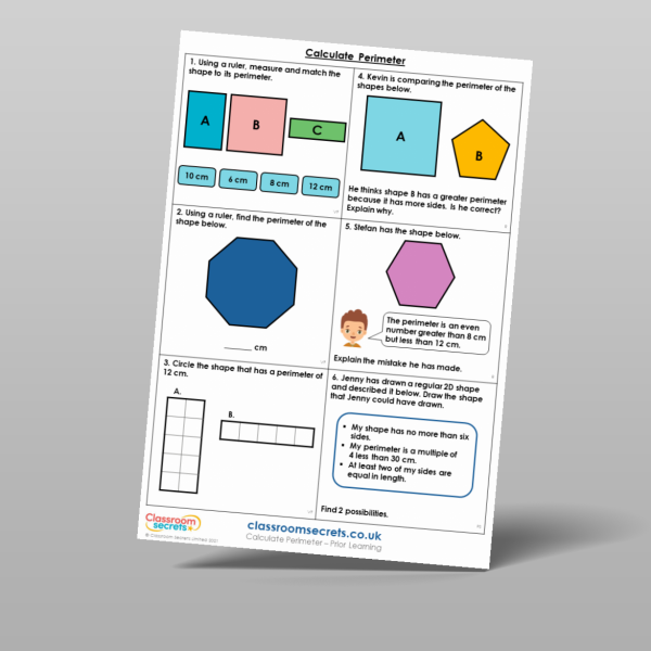Year 3 Calculate Perimeter Prior Learning Resource | Classroom Secrets