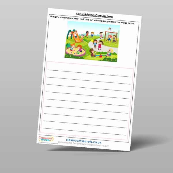Year 2 Consolidating Conjunctions Application Resource Classroom Secrets