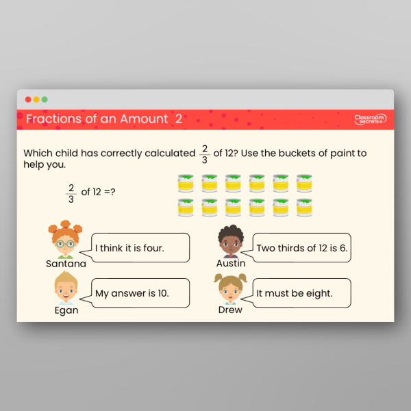 Year 3 Fractions Of An Amount 2 Teaching Ppt Resource | Classroom Secrets
