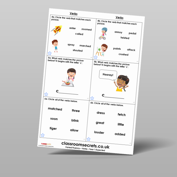 Year 1 Verbs Varied Fluency Resource | Classroom Secrets