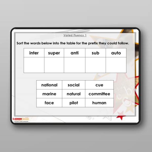 Year 3 Consolidating Prefixes Creating Word Families Modelling Ppt ...