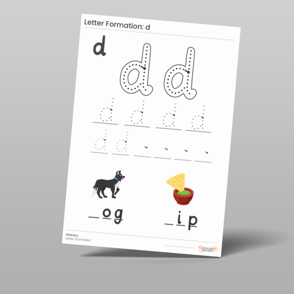 Eyfs Letter Formation Worksheet D Resource | Classroom Secrets