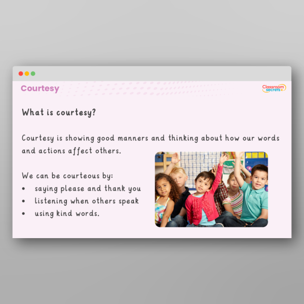 KS1 Values Resource Courtesy Resource | Classroom Secrets