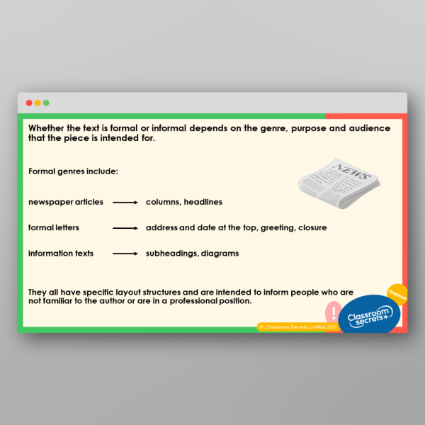 Year 6 Recognising Formal And Informal Writing Teaching Ppt Resource ...