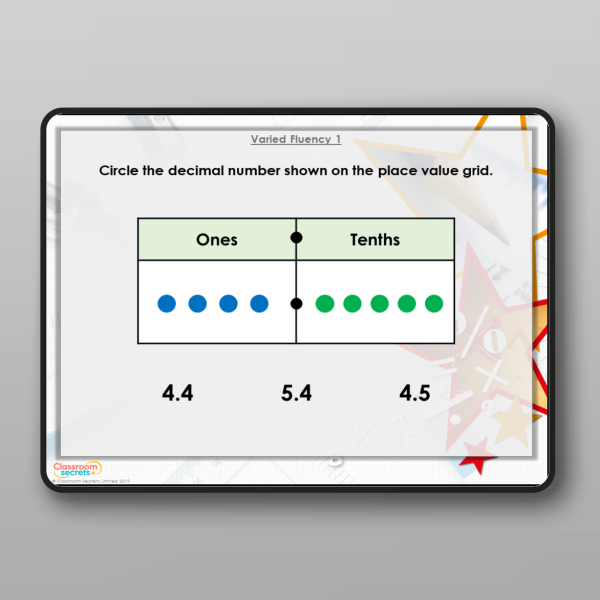 Year 4 Tenths On A Place Value Chart Modelling Ppt Resource | Classroom ...