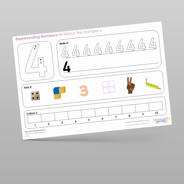 Eyfs All About The Number 4 Learning Activity Resource | Classroom Secrets