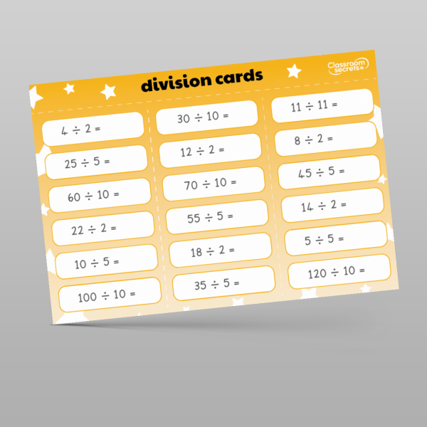 Year 2 Multiplication And Division Cards Resource | Classroom Secrets