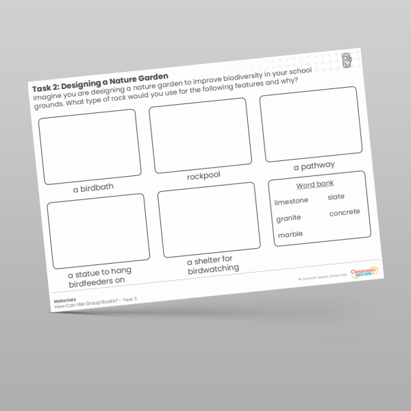 Year 3 Designing A Nature Garden Worksheet Resource | Classroom Secrets