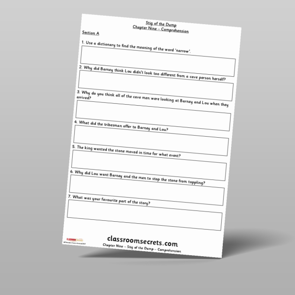 KS2 Stig Of The Dump Chapter 9 Whole Class Guided Reading Pack Resource ...