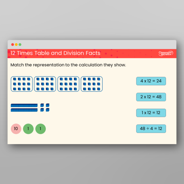 Year 4 12 Times Table And Division Facts Teaching Ppt Resource ...
