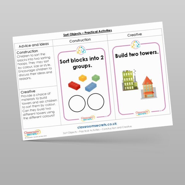 Year 1 Sort Objects Practical Activities Resource | Classroom Secrets
