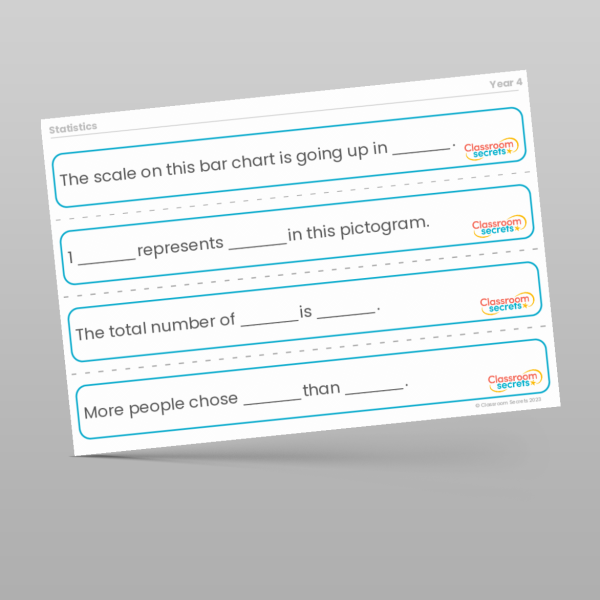 Year 4 Statistics Stem Sentences Resource | Classroom Secrets