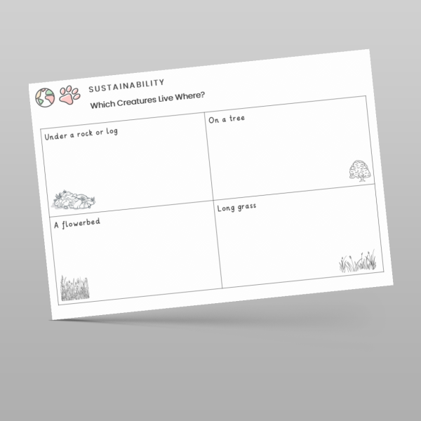 Year 1 Habitat Hunt Worksheet Resource | Classroom Secrets