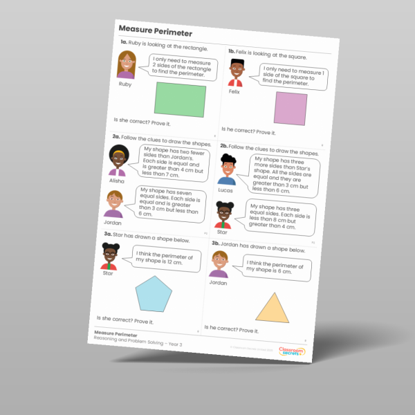 Year 3 Measure Perimeter Reasoning And Problem Solving 2 Resource ...