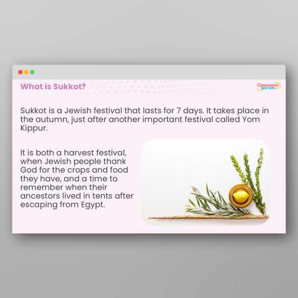 Sukkot Whole School Assembly Ppt Resource | Classroom Secrets