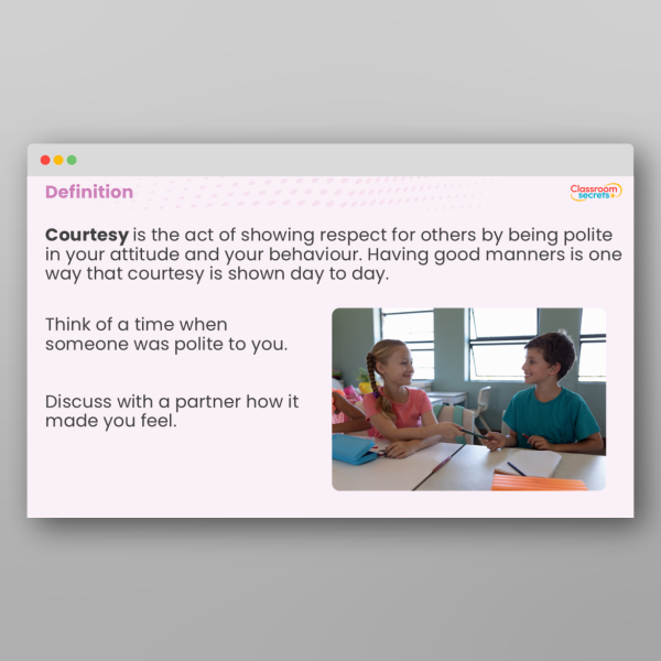 UKS2 Values Resource Courtesy Resource | Classroom Secrets