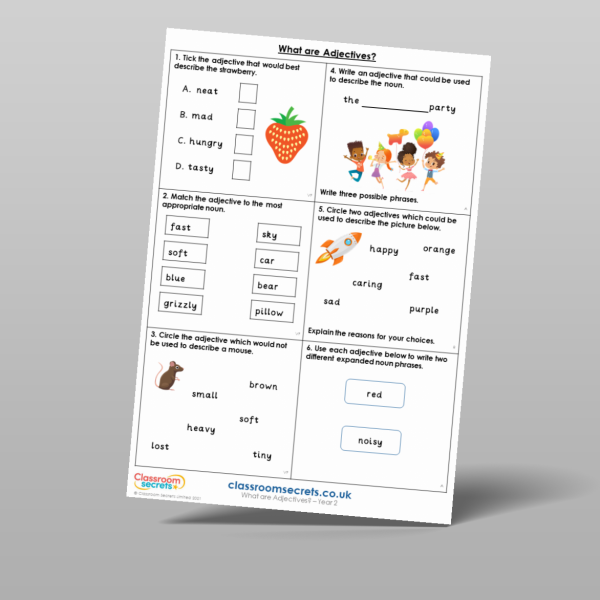 Year 2 What Are Adjectives Mixed Activity Resource | Classroom Secrets