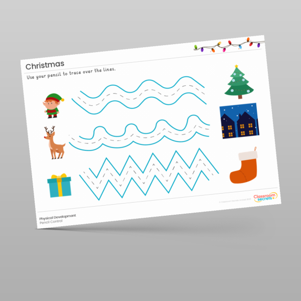 Eyfs Christmas Pencil Control Resource | Classroom Secrets