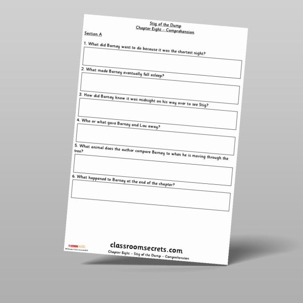 KS2 Stig Of The Dump Chapter 8 Whole Class Guided Reading Pack Resource ...
