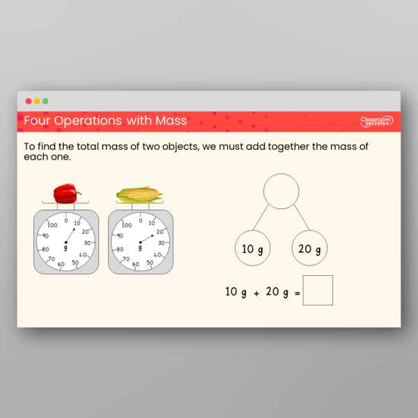 Year 2 Four Operations With Mass Teaching Ppt Resource | Classroom Secrets