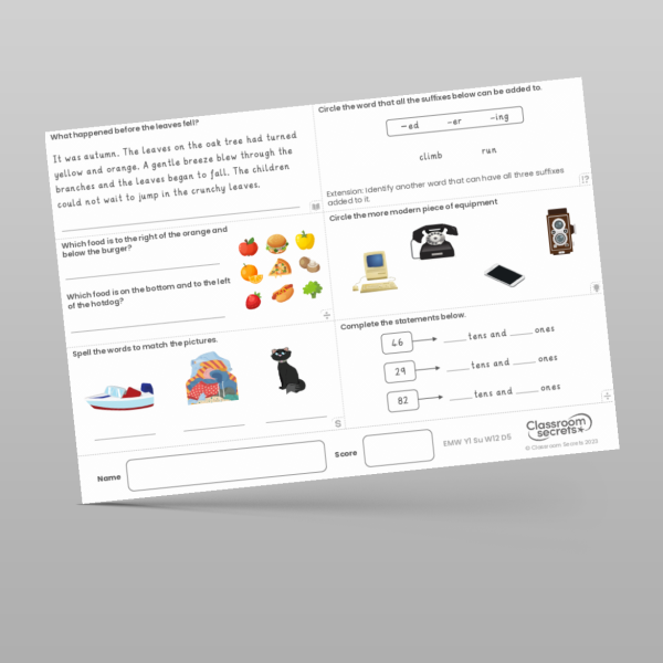 Year 1 Early Morning Work Summer Week 12 Resource | Classroom Secrets