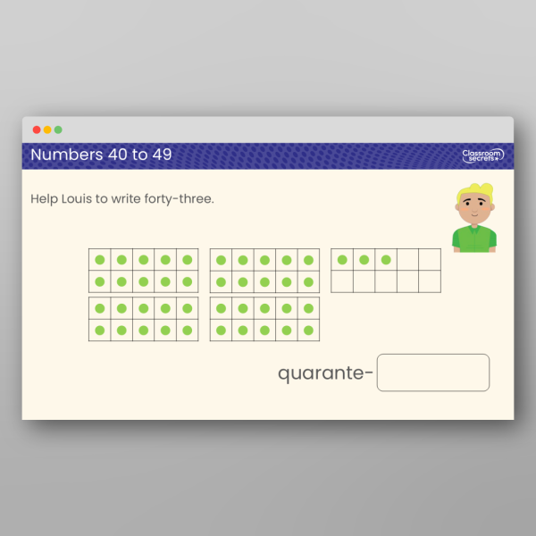 Year 4 Numbers 40 To 49 Teaching Ppt Resource | Classroom Secrets