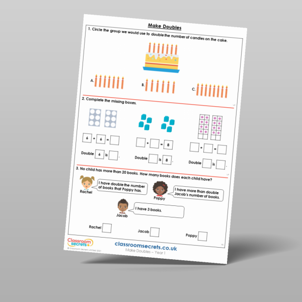 Year 1 Make Doubles Mixed Activity Resource | Classroom Secrets