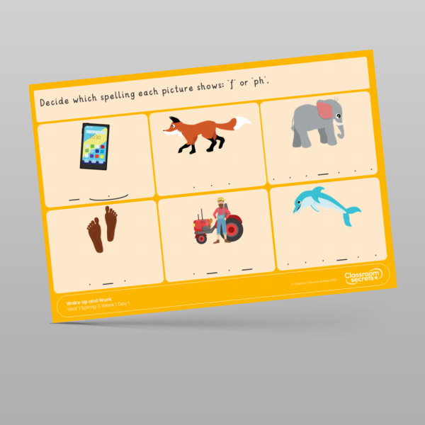 Year 1 Spring 2 Week 1 Wake Up And Work Resource | Classroom Secrets